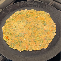 Carrot Paratha with Tofu (paneer) and Kale - Protein Packed