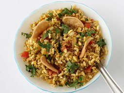 Bhel Puri Recipe - Famous Indian Bombay Chaat with Papdi and Puffed Rice