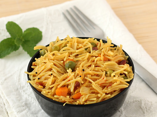 Semiya Upma Recipe - How to Make Vermicelli Upma with Vegetables